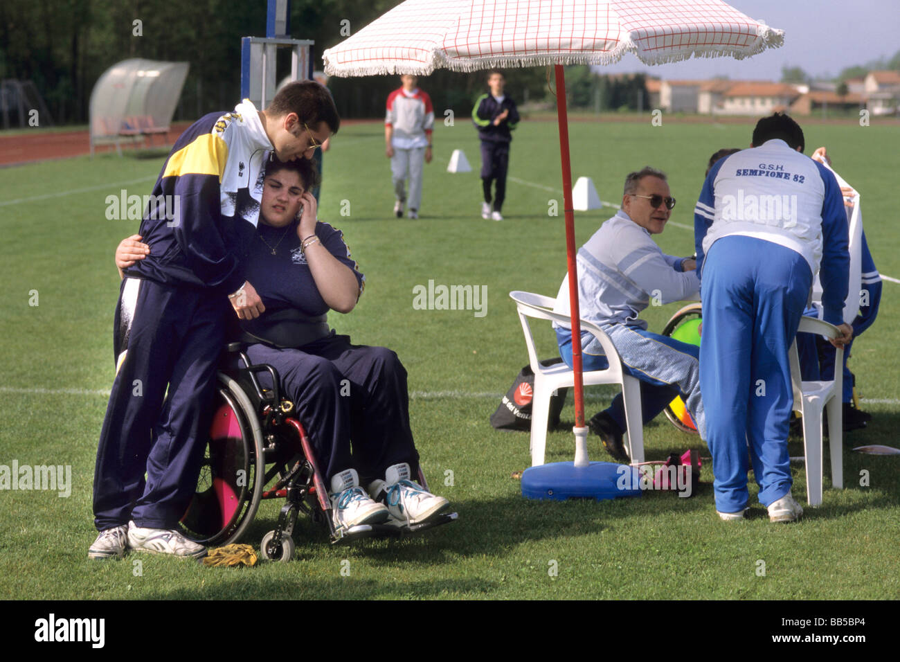 Aiding disabled people hi-res stock photography and images - Alamy