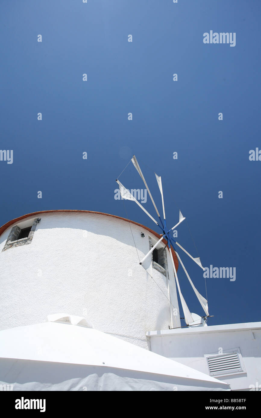Old wind mill in greece Stock Photo - Alamy