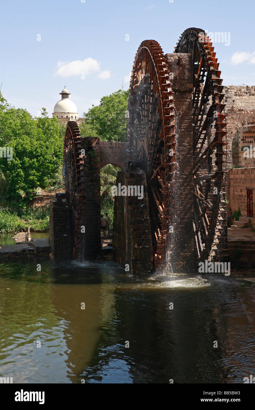 Noria Waterwheels, Hama Syria Stock Photo - Alamy