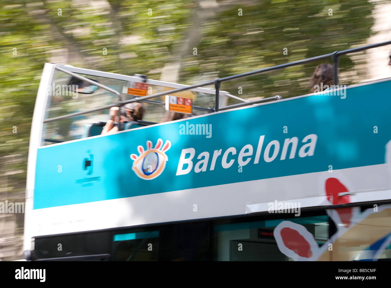 Sightseeing bus in Barcelona Spain Stock Photo - Alamy