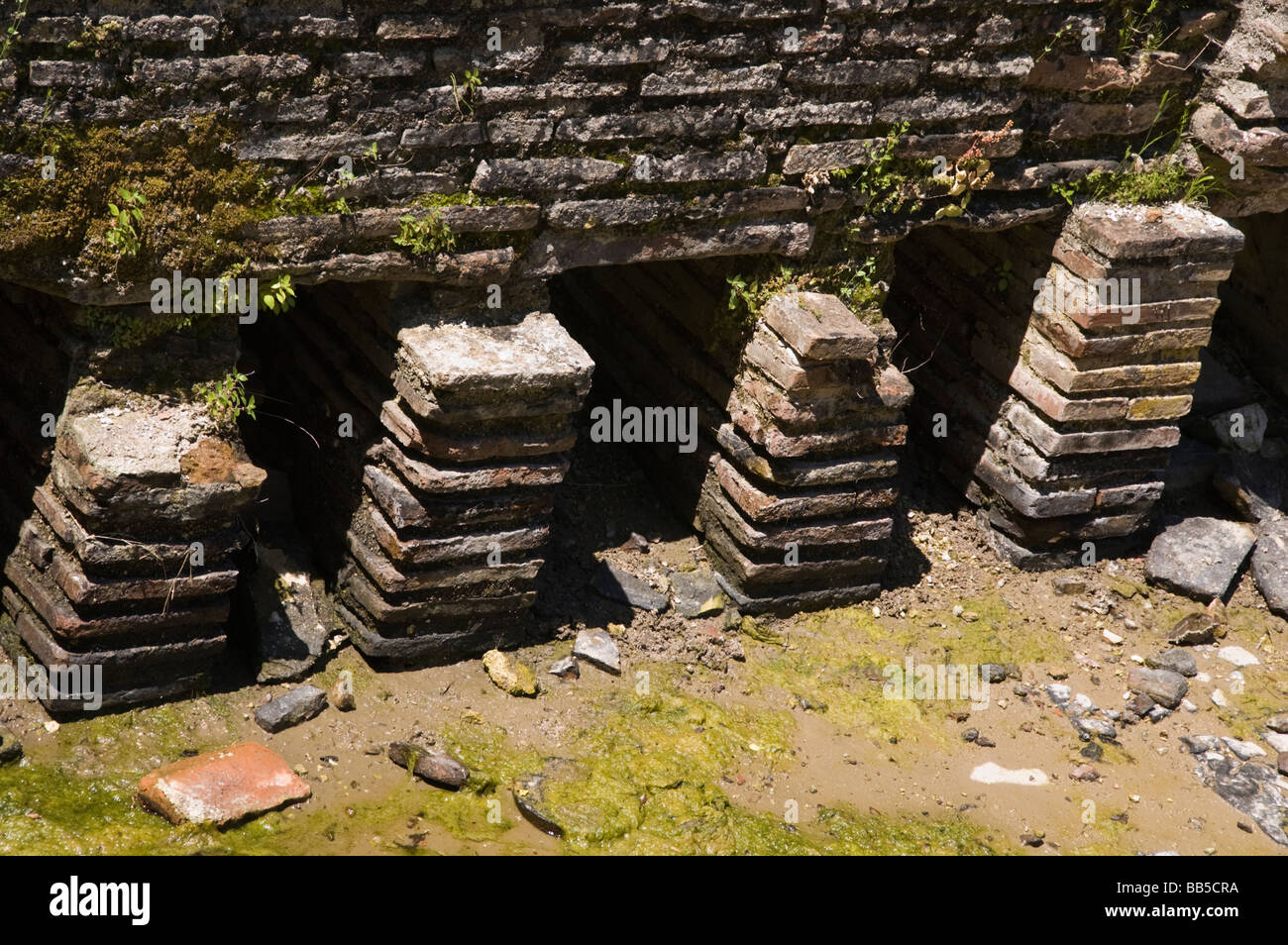 Hypocaust heating system in Sanctuary of Asclepius in ancient Roman ...