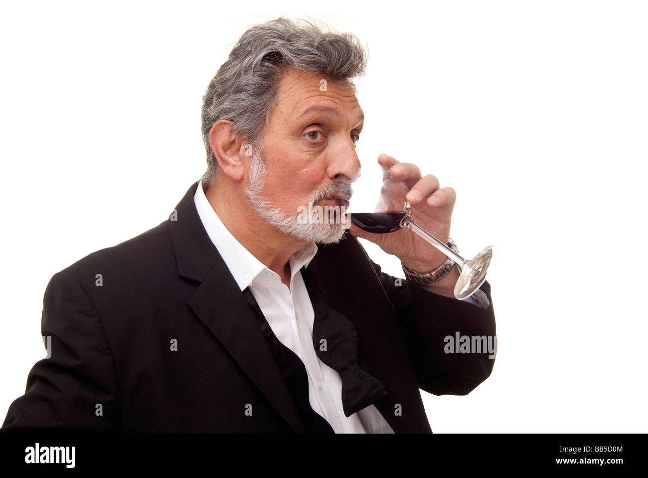 man drinking red wine Stock Photo - Alamy