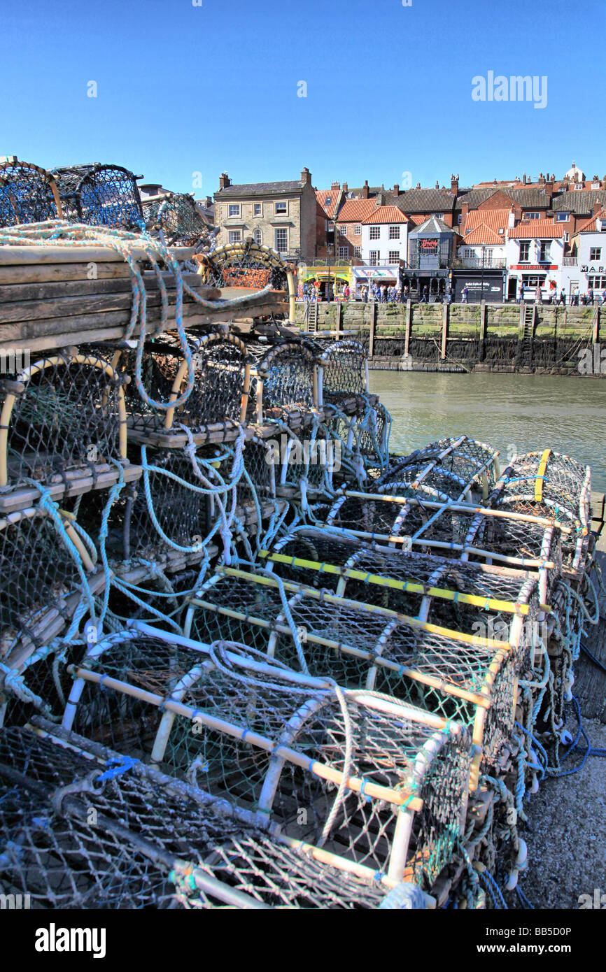 Whitby harbour church, lobster pots, life saving ring, rnli, rooftops ...