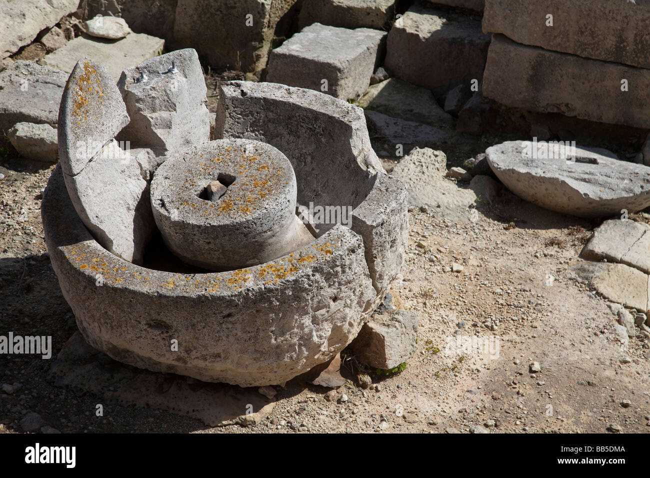 Roman olive oil press at San Pawl Milqi, Malta Stock Photo - Alamy