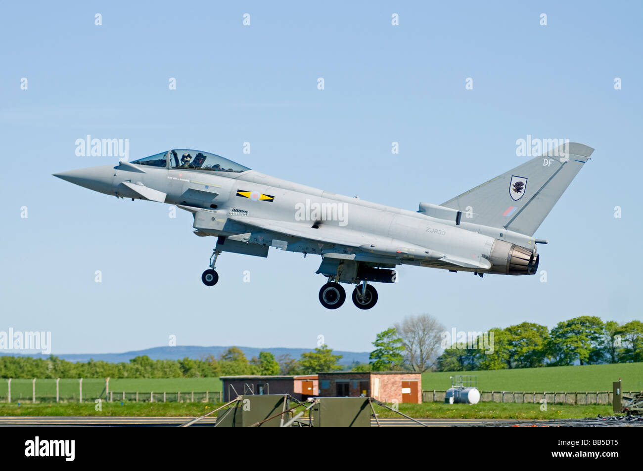Eurofighter Typhoon T3 on exercise at RAF Lossiemouth Morayshire ...