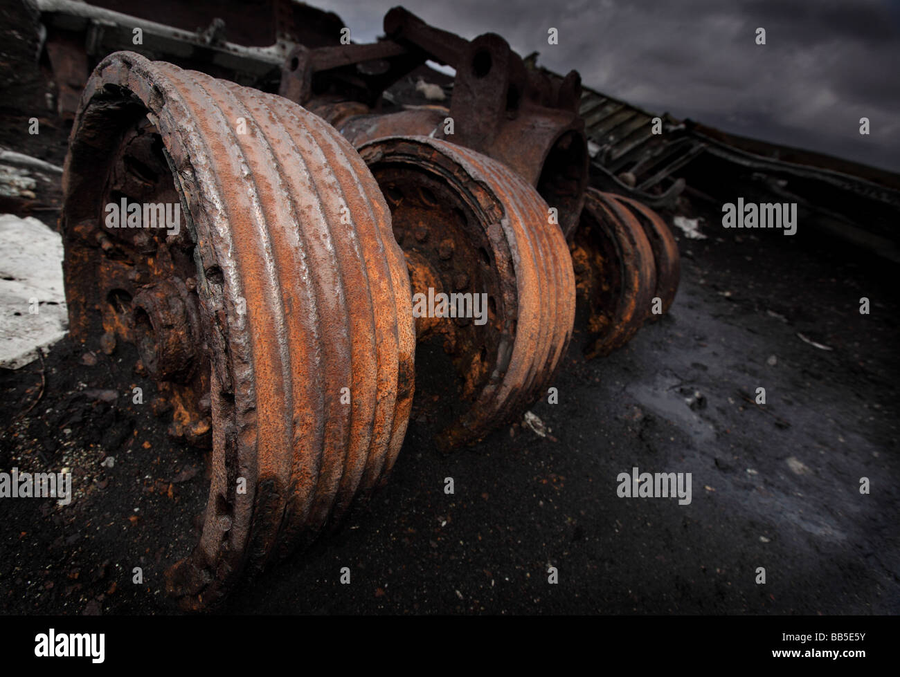 Aircraft wreckage of a Superfortress RB-29A 91st Reconnaissance Wing ...