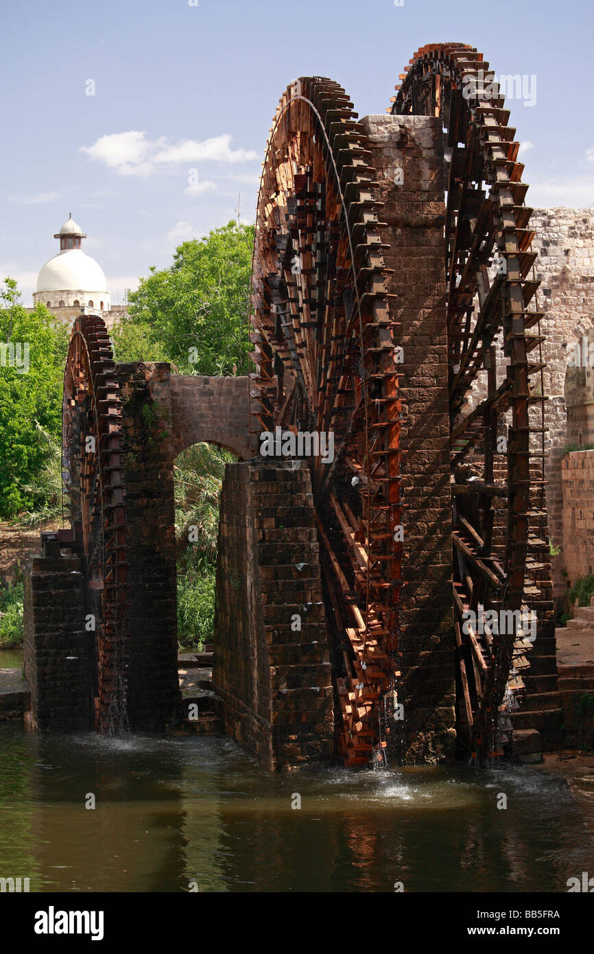 Noria Waterwheels, Hama Syria Stock Photo - Alamy