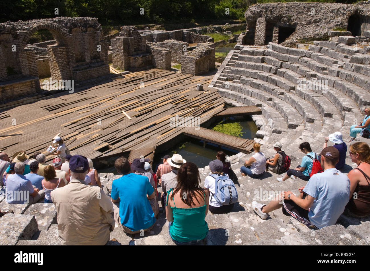 Theatre in Sanctuary of Asclepius in ancient Roman city of Butrint ...
