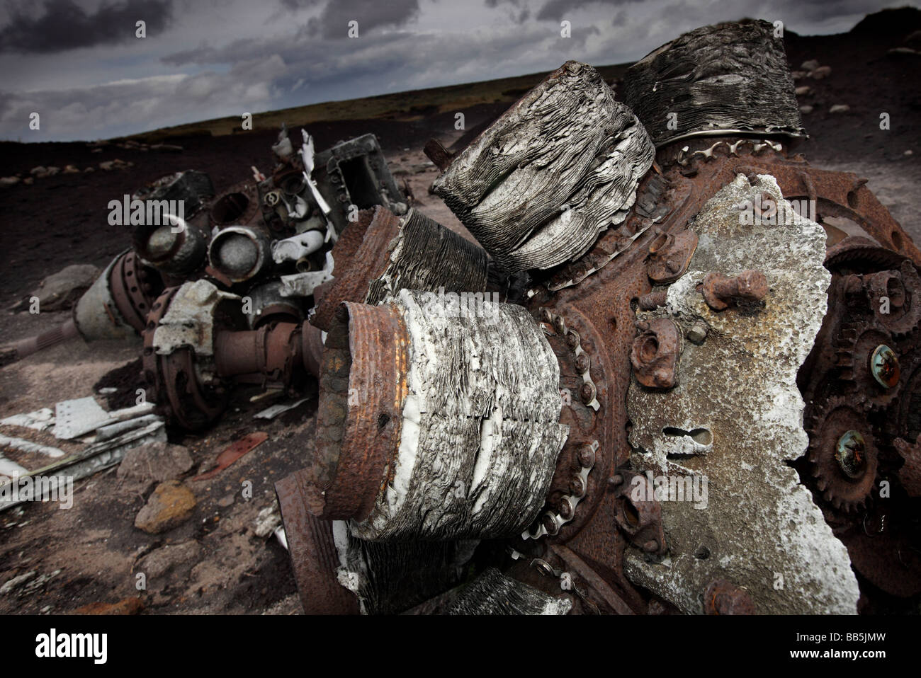 Aircraft wreckage of a Superfortress RB-29A 91st Reconnaissance Wing ...