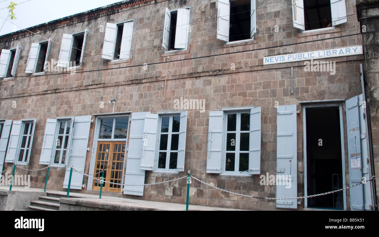 Nevis Public Library Charlestown Nevis Caribbean island Stock Photo - Alamy