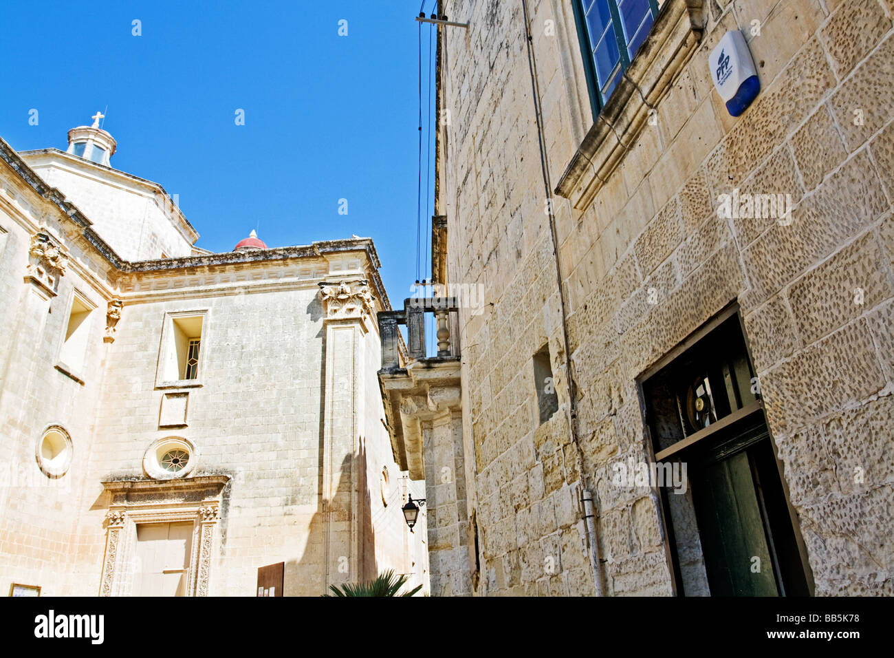 View of Attard church from Saracino's cafe - Attard, Malta Stock Photo ...