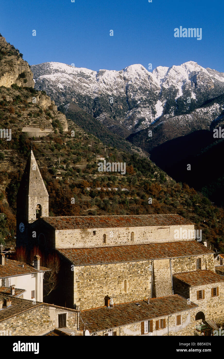 The picturesque village of La Tour into the Tinee valley Stock Photo ...