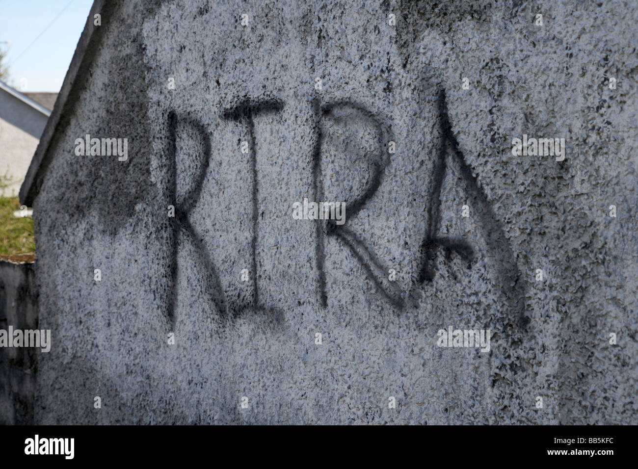 Graffiti on a wall in cullyhanna south armagh supporting the dissident ...