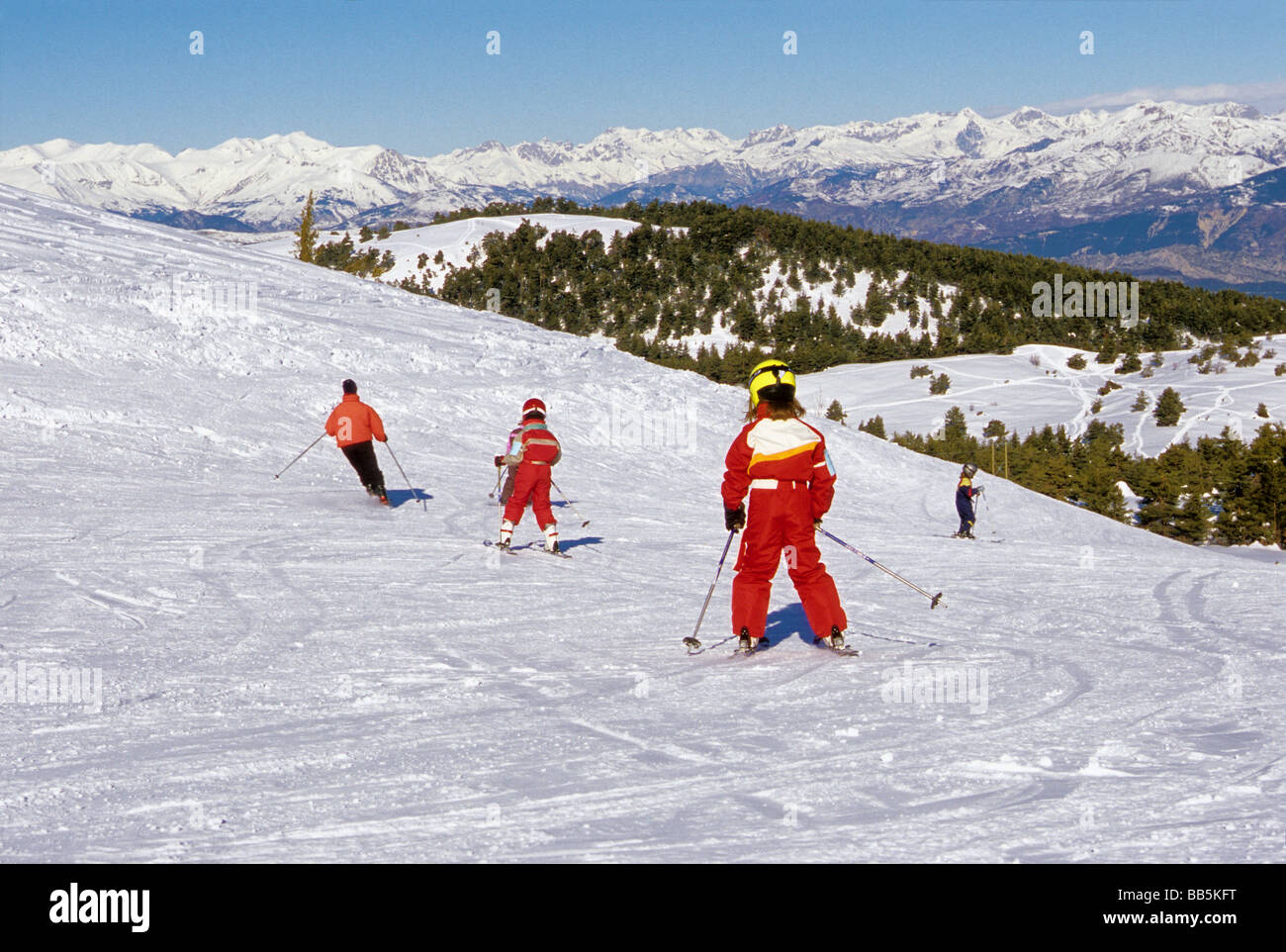 The ski station of Greolieres les neiges Stock Photo - Alamy