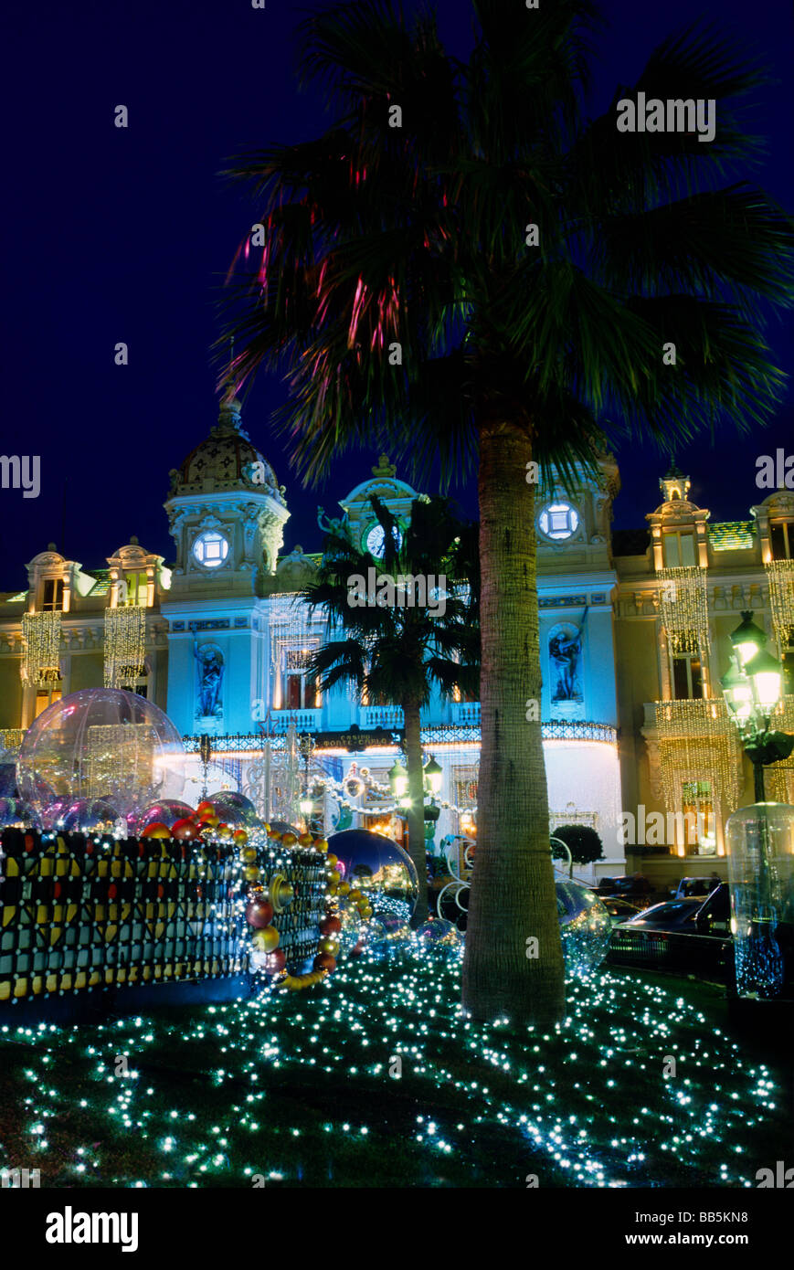Decoration during Christmas time on the place of the Casino palace in ...