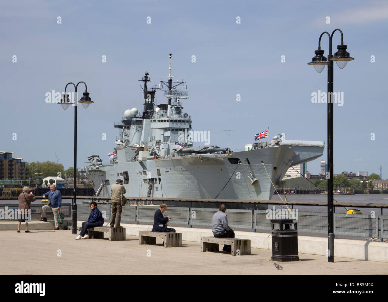 HMS Illustrious R06 an Invincible class light aircraft carrier of the ...
