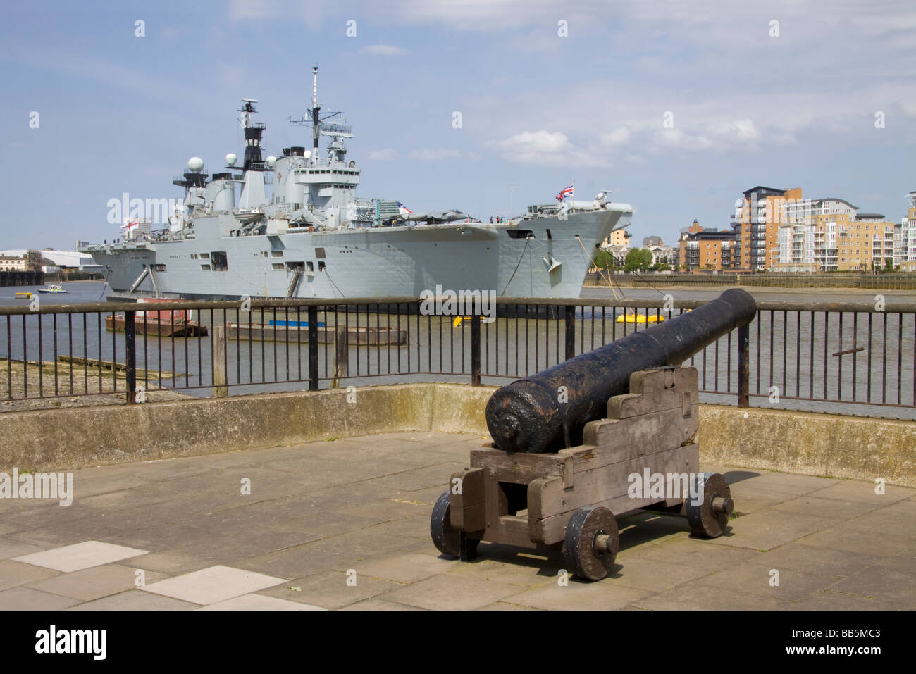 HMS Illustrious R06 an Invincible class light aircraft carrier of the ...