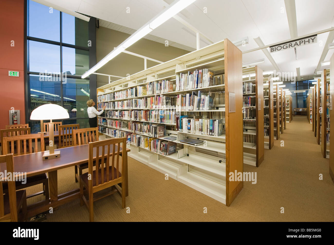 Library reading room Stock Photo - Alamy