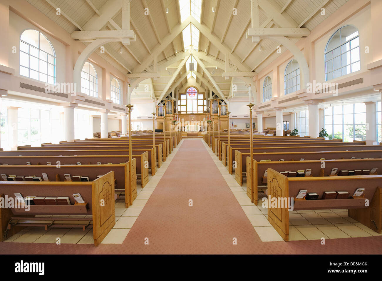 Modern church interior Stock Photo - Alamy
