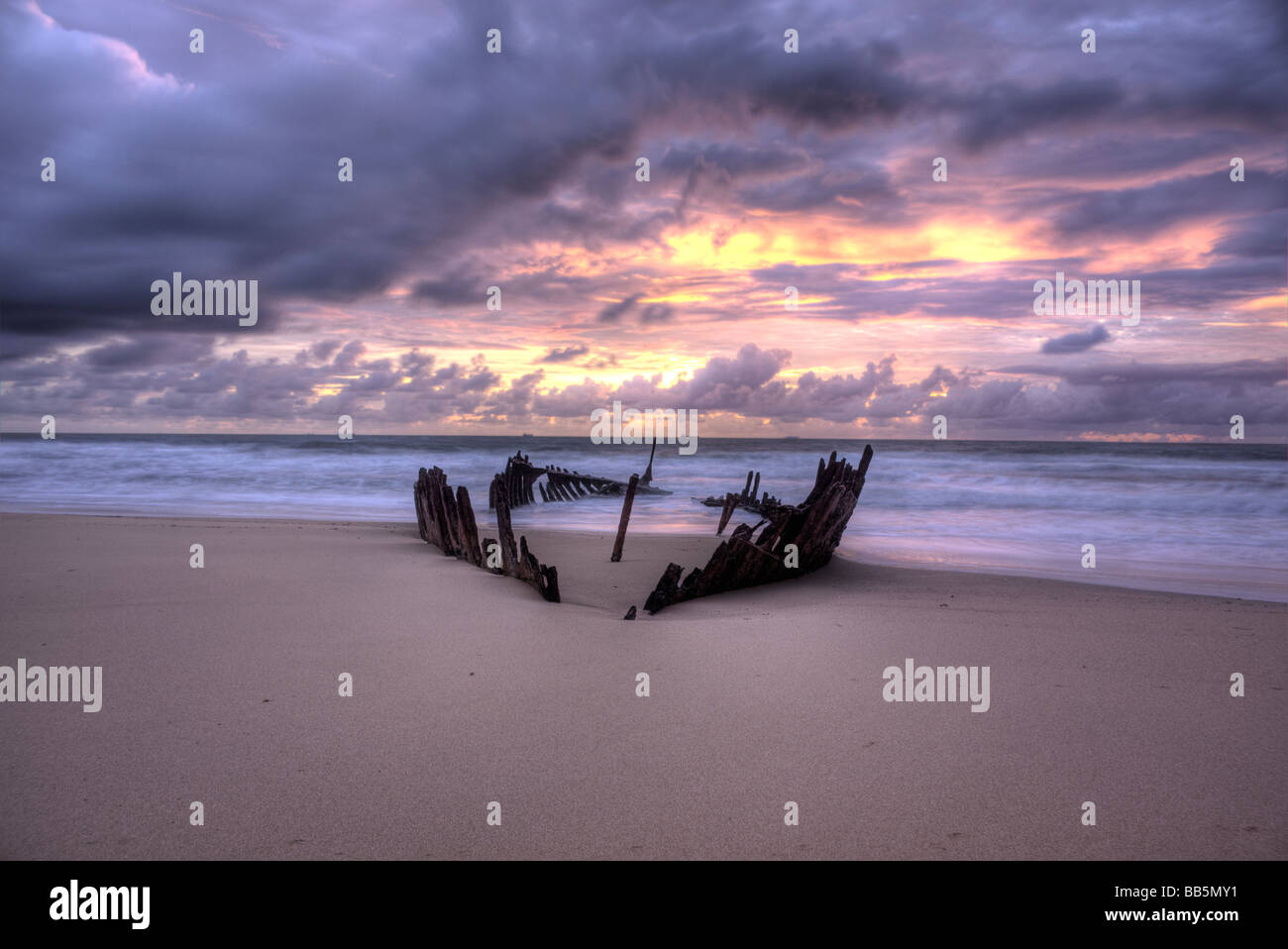 dicky beach sunrise Stock Photo - Alamy