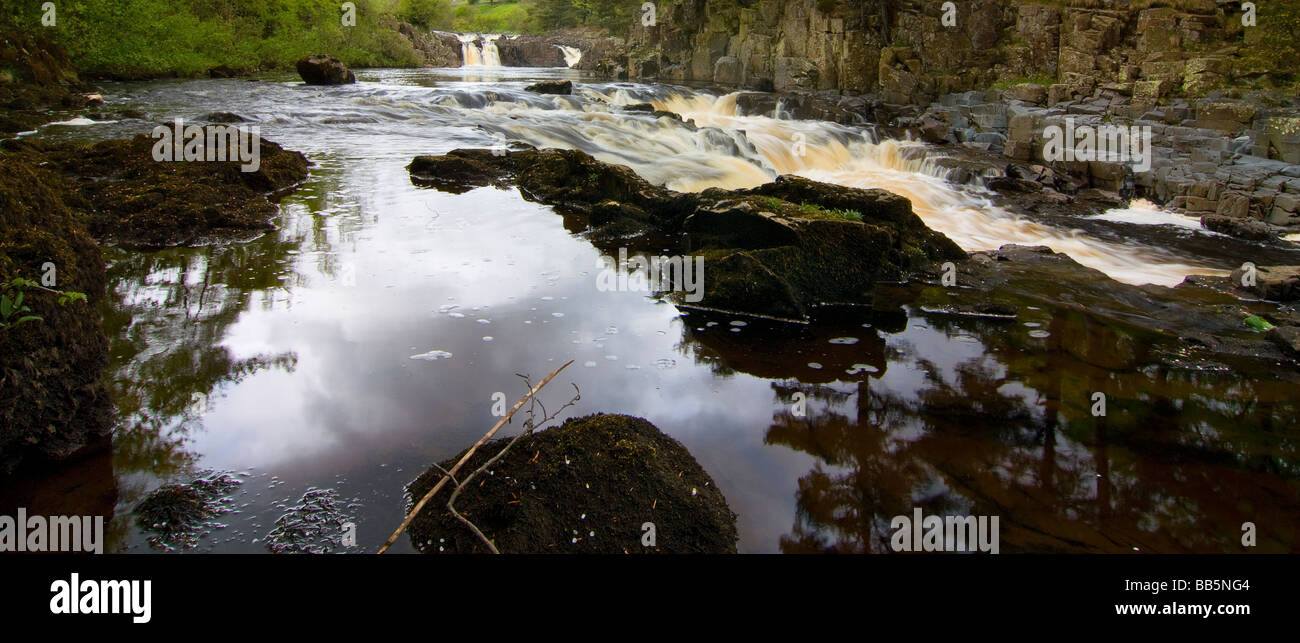 Low Force Waterfalls Panoramic Landscape Tees Valley Stock Photo - Alamy