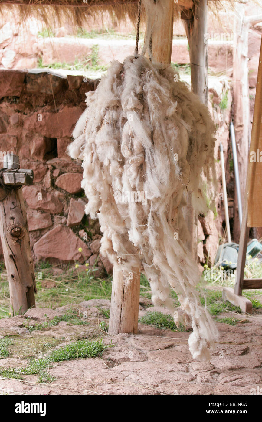 Alpaca Wool, Cusco Peru Stock Photo - Alamy