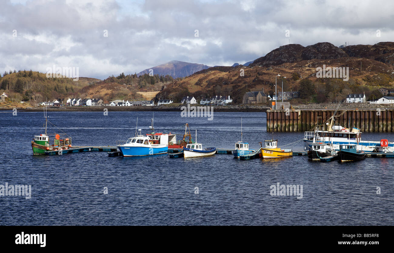 Lochinver harbour Sutherland north west highlands of Scotland Stock ...
