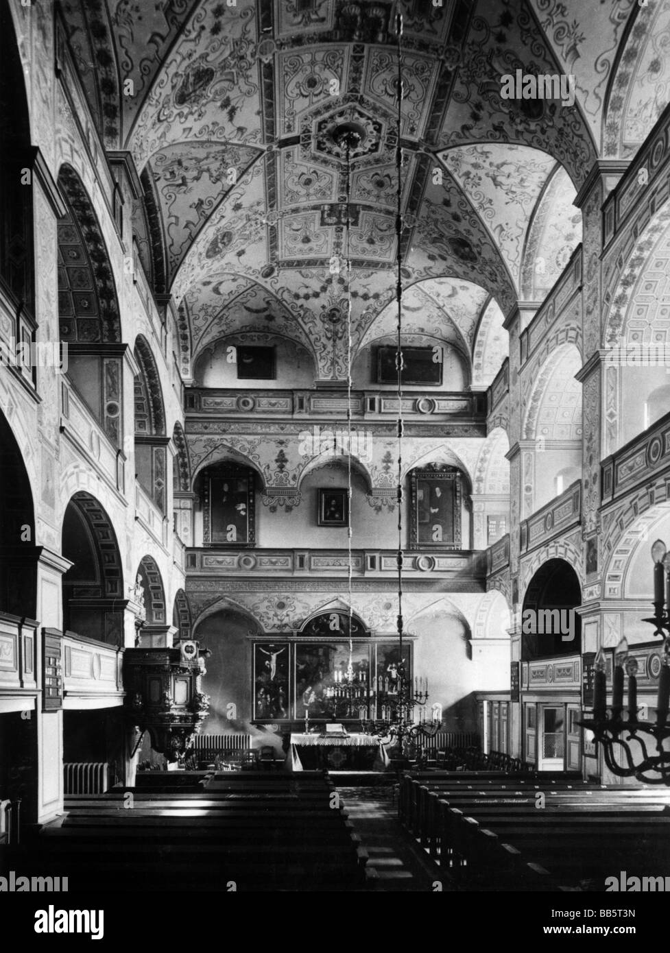 geography / travel, Poland, Szczecin, castle, church, interior view ...