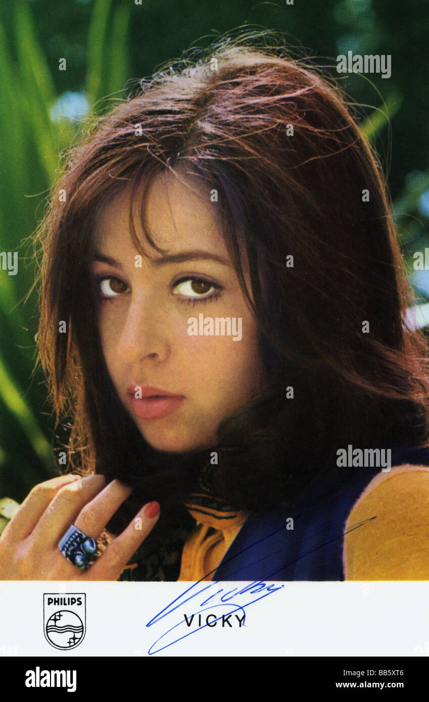 Leandros, Vicky, * 23.8.1948, German - Greek singer, portrait ...