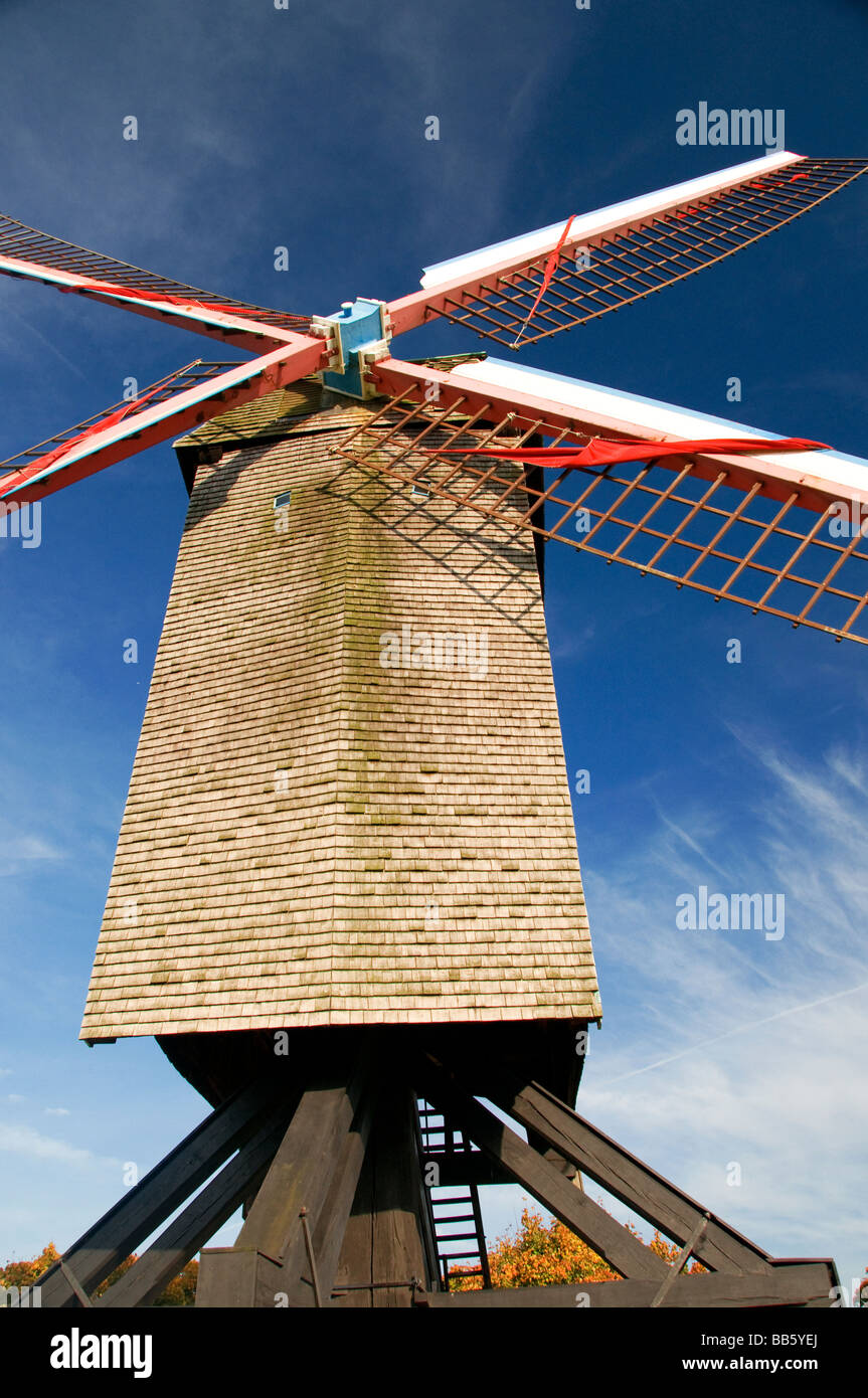 Windmill in Bruges Brugge West Flanders Belgium Europe Stock Photo - Alamy