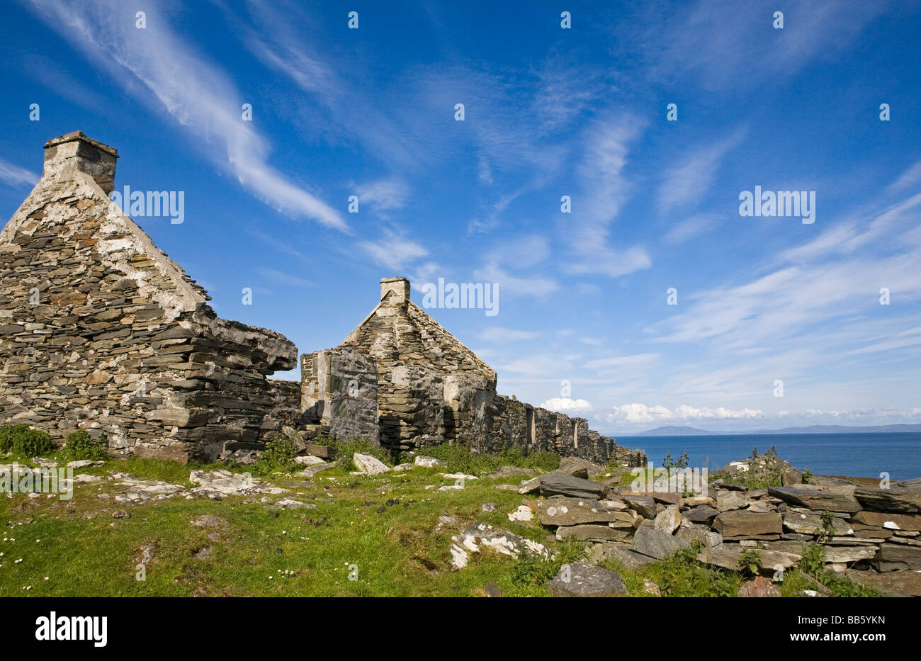 The abandoned village; Riasg Buidhe, Colonsay, Island of Colonsay ...