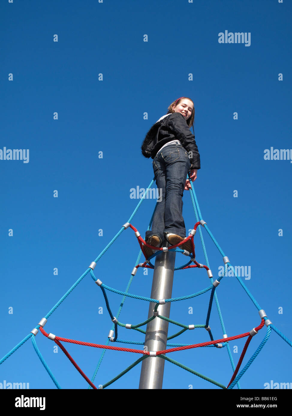 Pole climb pole climbing hi-res stock photography and images - Alamy