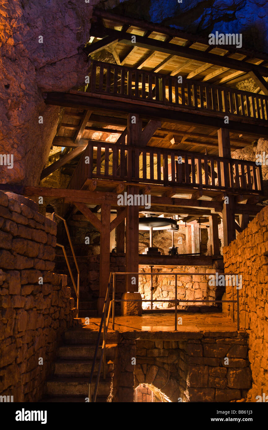 Vertical view of the main work area of Moulins souterrains du Col des ...
