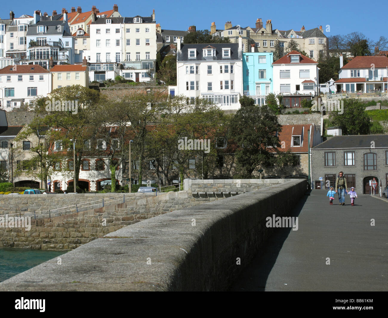Waves wall guernsey hi-res stock photography and images - Alamy