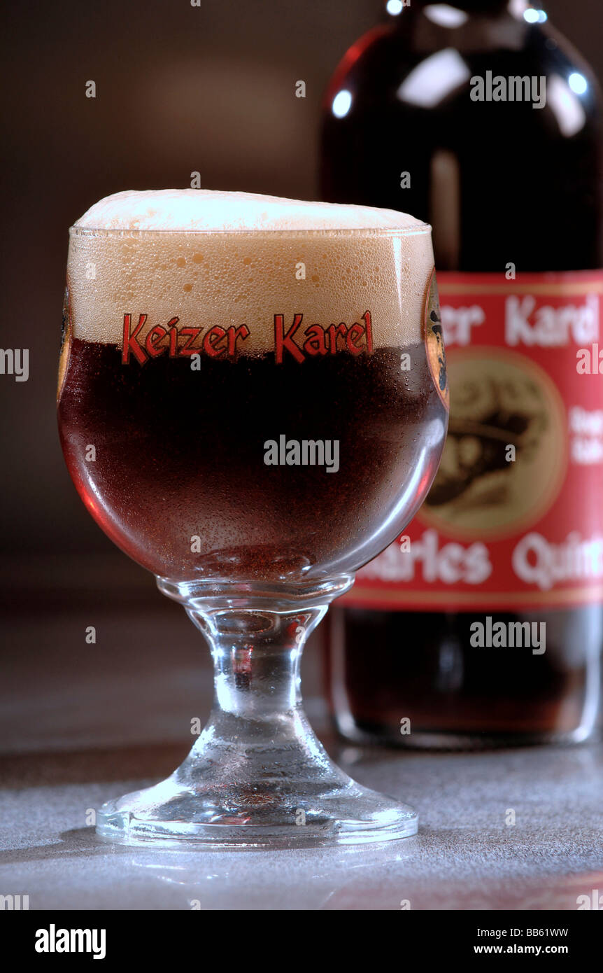 Glass of Keizer Karel Belgian beer Stock Photo - Alamy