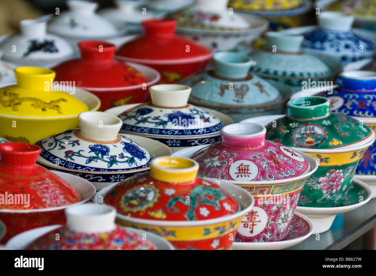 Souvenirs for sale in a traditional tea shop in one of the Hutongs in ...