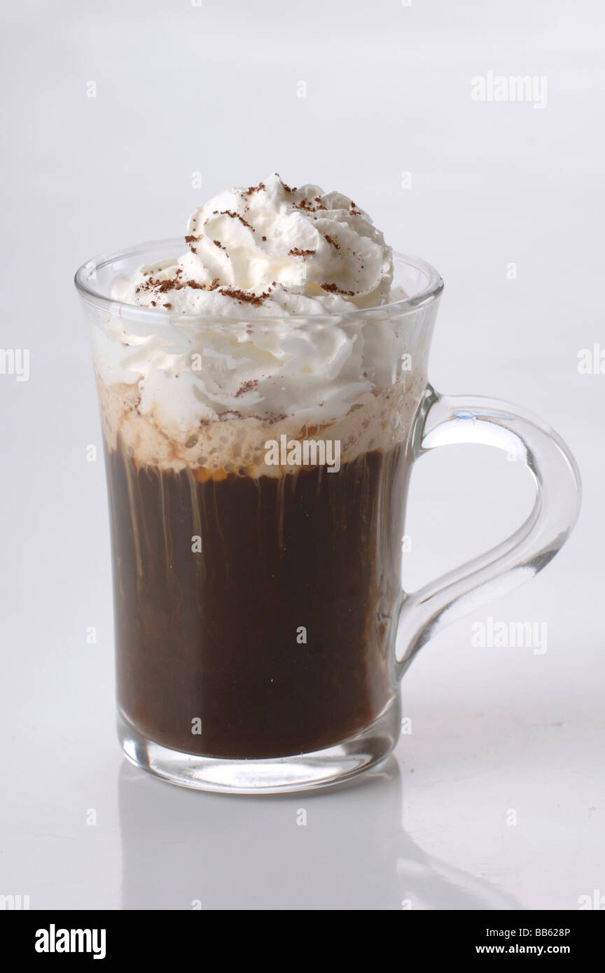 Coffee mug with whipped cream Cut Out Stock Images & Pictures - Alamy