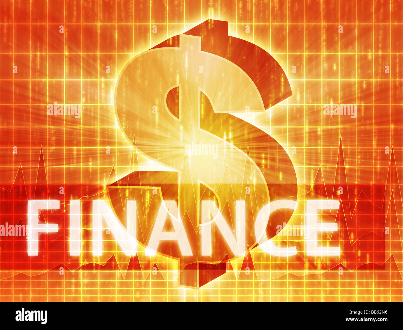 Finance illustration dollar symbol over financial design Stock Photo ...