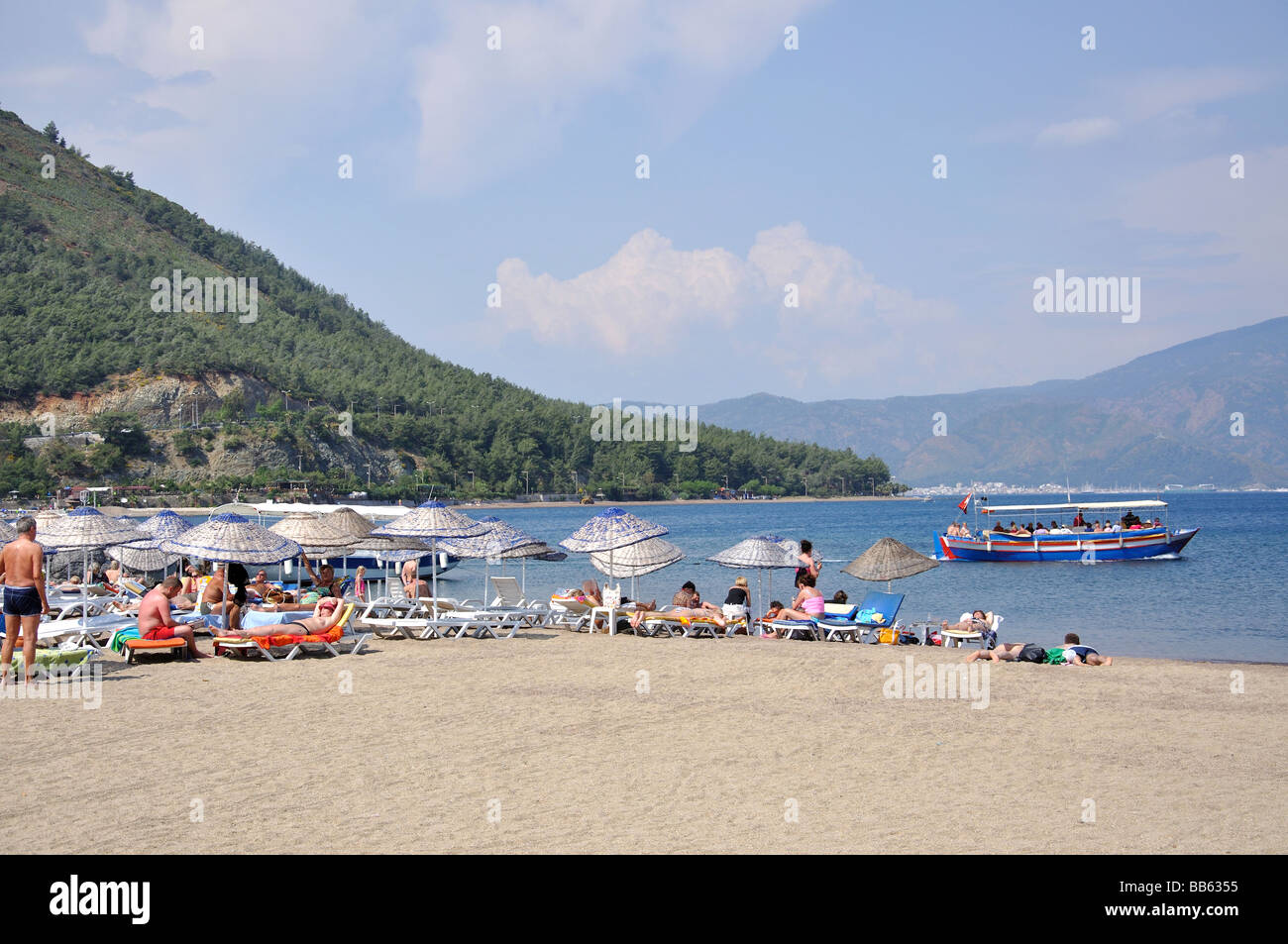 Beach view, Icmeler, Datca Peninsula, Mulga Province, Republic of ...