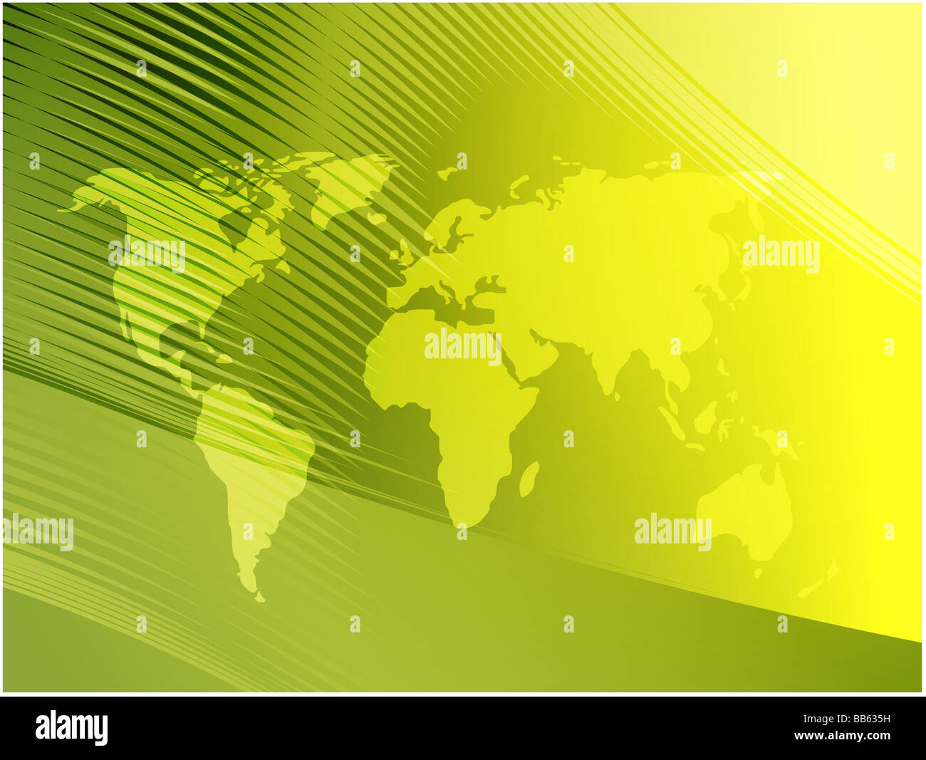 Map of the world illustration with abstract curved lines Stock Photo ...