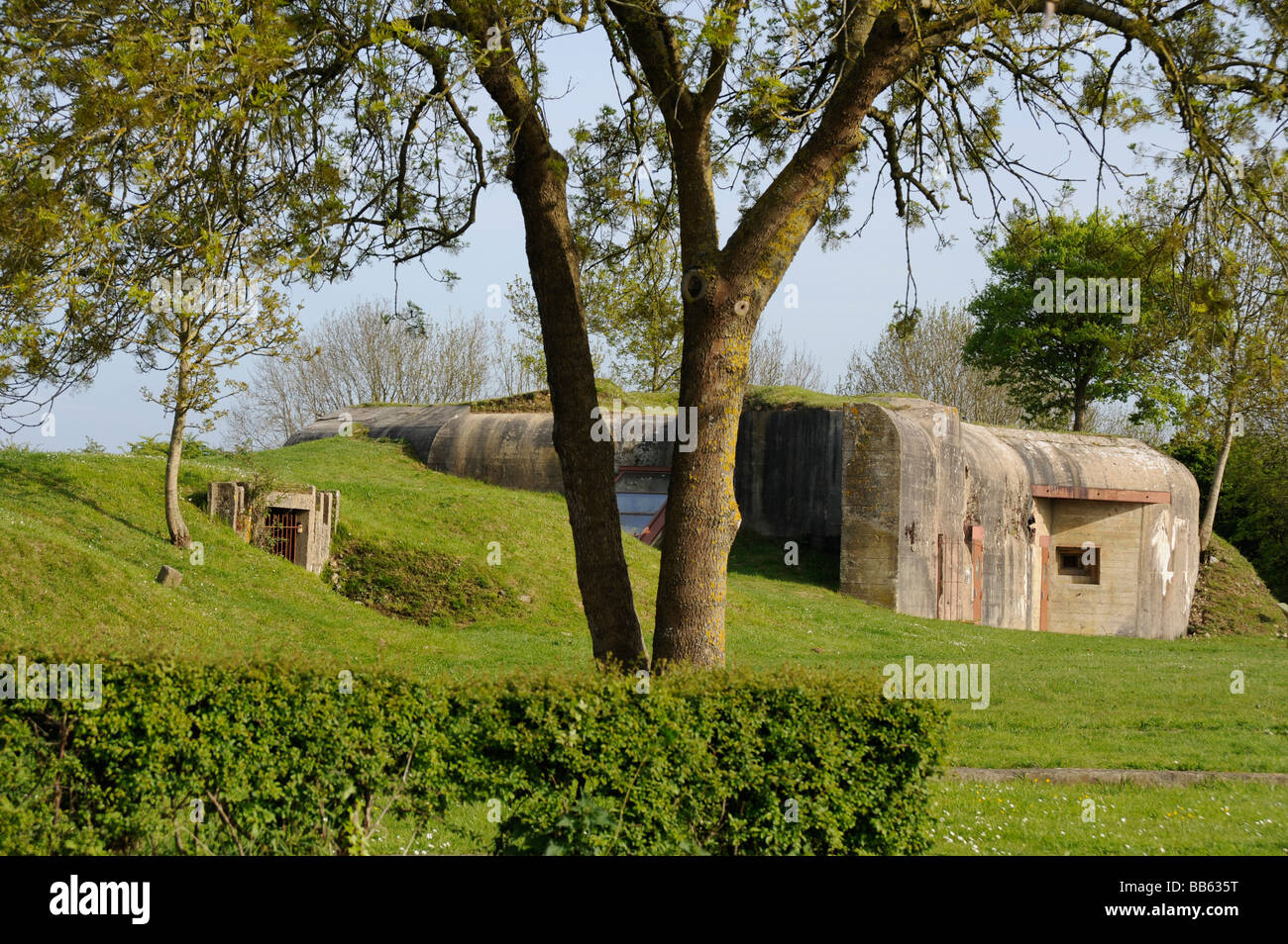 D-Day German gun battery at Azeville Manche Normandy France WWII Stock ...