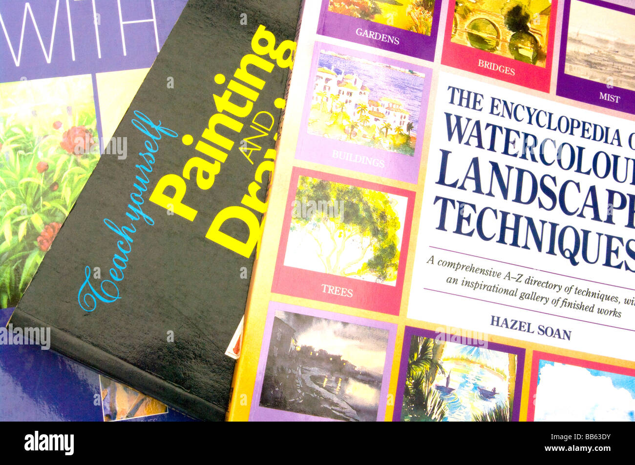 A Pile Of Painting Instruction Books Stock Photo - Alamy