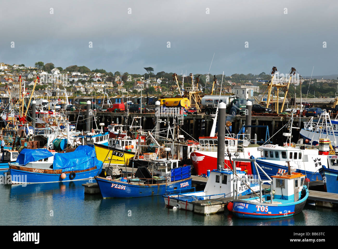 Trawler fleet in harbour hi-res stock photography and images - Alamy