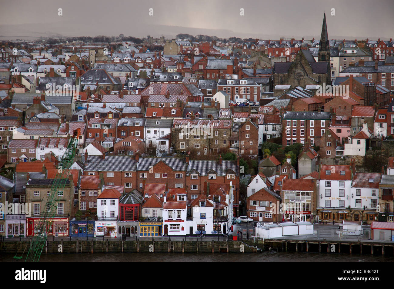 Winter storm over Whitby Stock Photo - Alamy