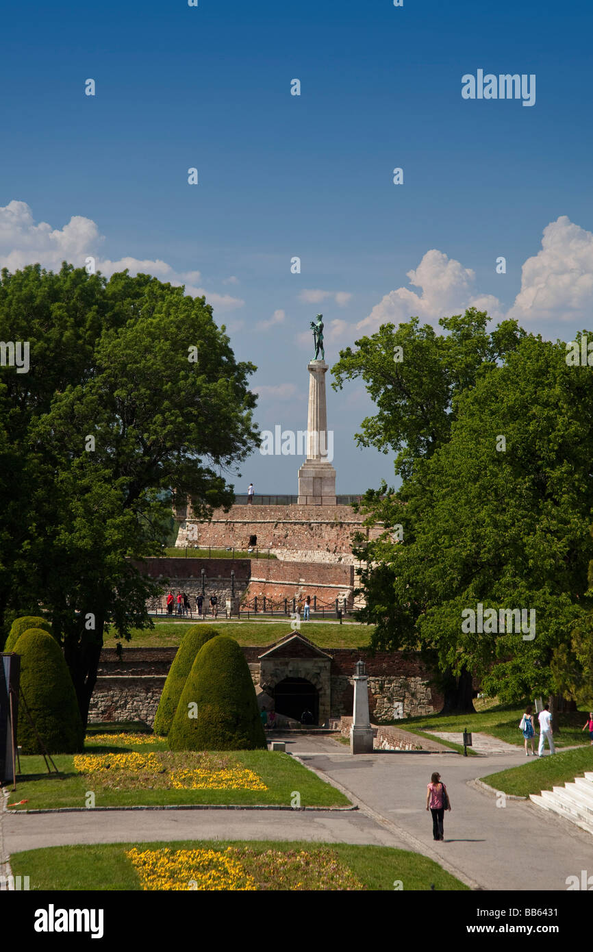 Kalemegdan fortress and park in an urban area neighborhood of Belgrade ...