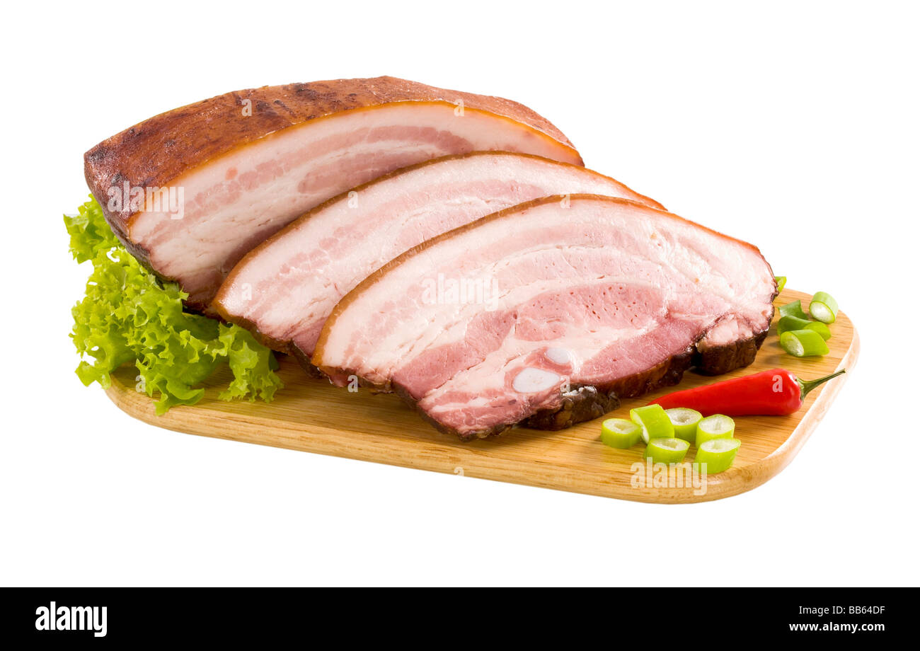Bacon slices isolated on Cut Out Stock Images & Pictures - Alamy
