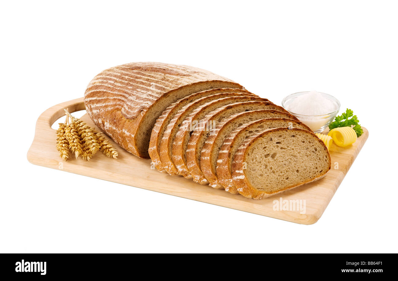 Plain loaf of bread Cut Out Stock Images & Pictures - Alamy