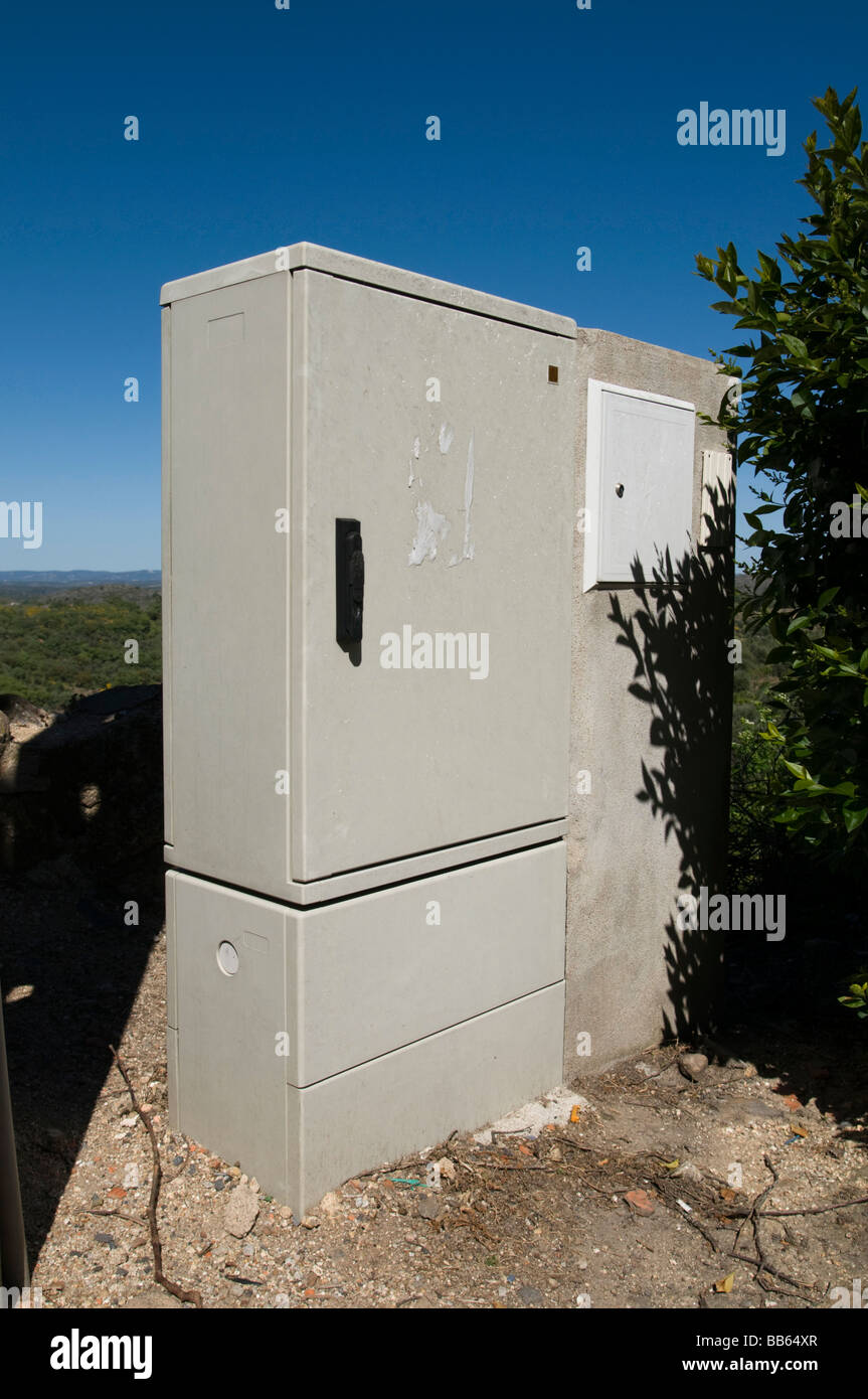 Electrical switch box in rural location Stock Photo - Alamy