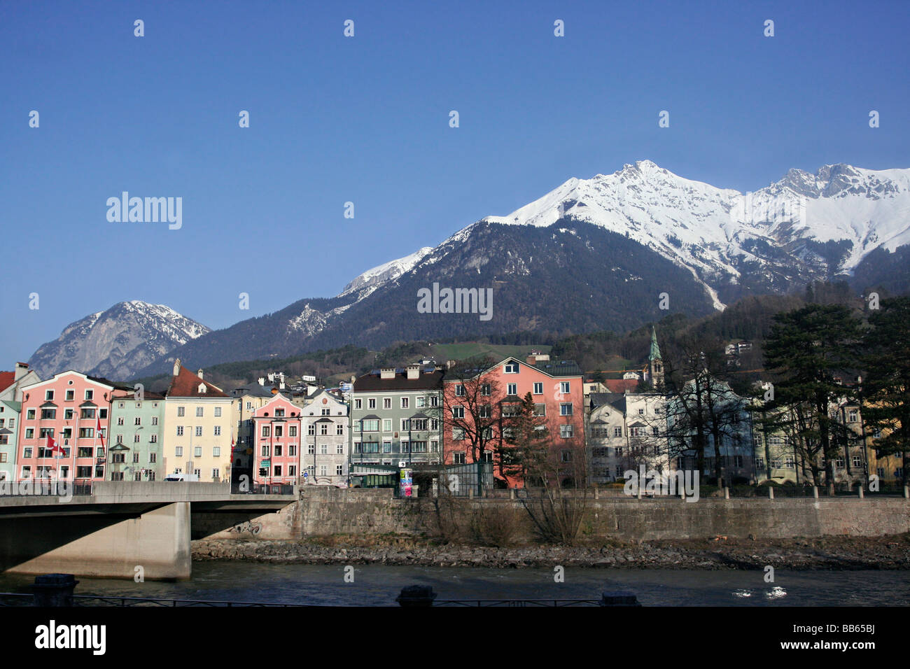 Colourful traditional buildings in Innsbruck, Austria Stock Photo - Alamy