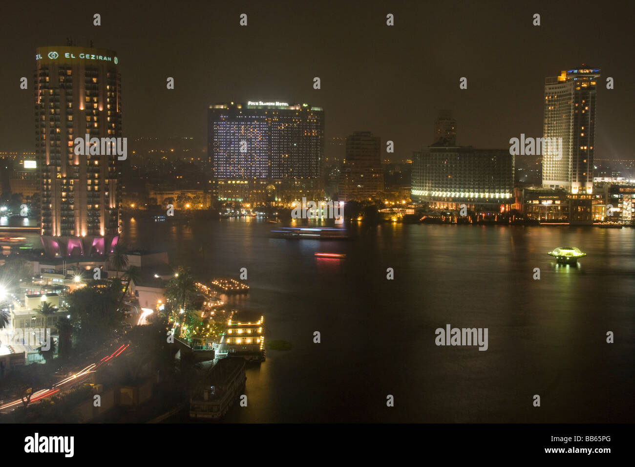 cairo by night looking over the river nile Stock Photo - Alamy